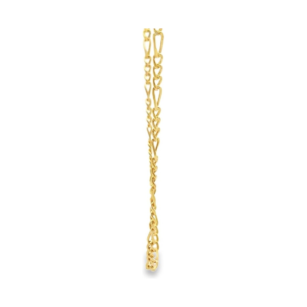 18K Yellow Gold Figaro Chain Necklace 20 Inches
