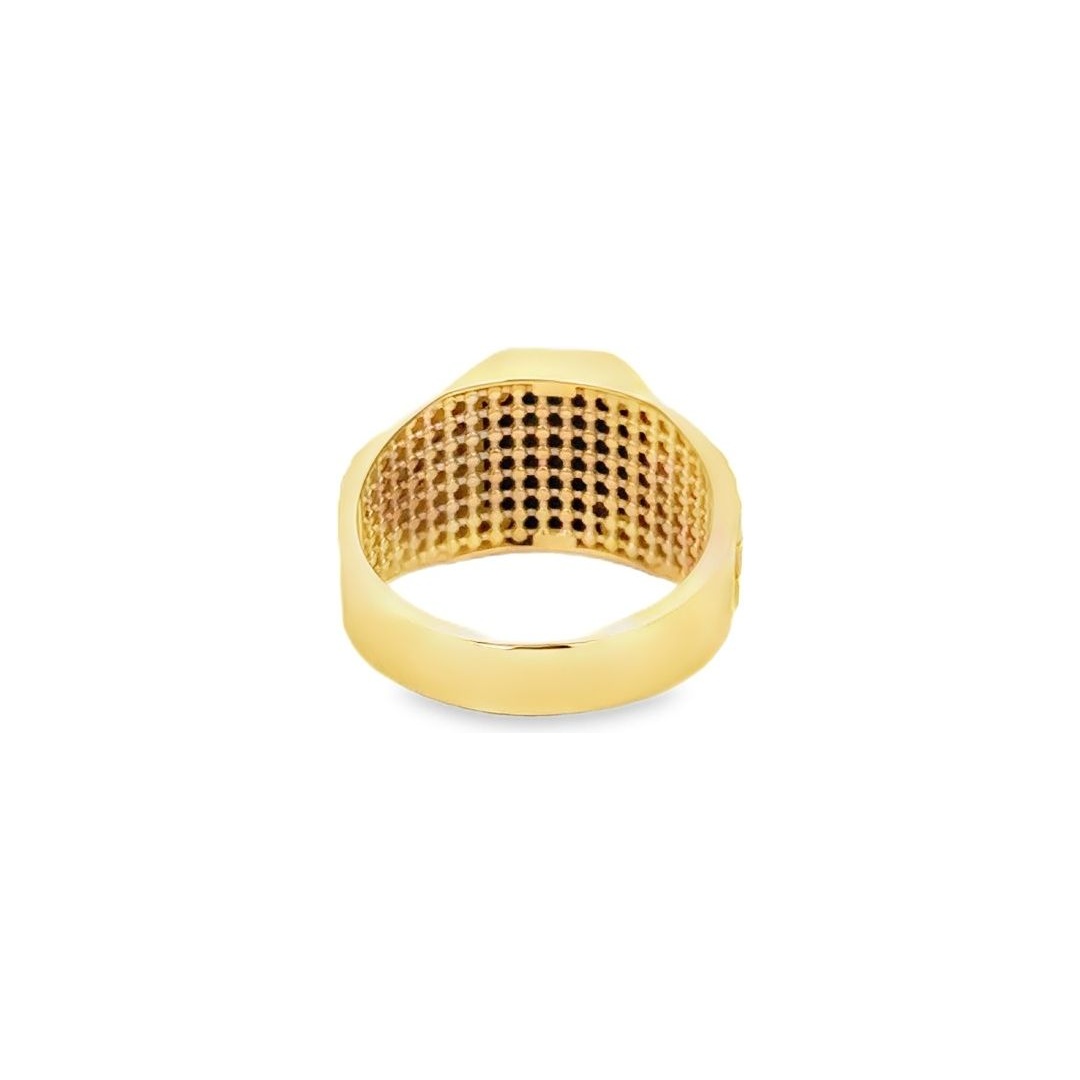 18K Yellow Gold Onyx Ring